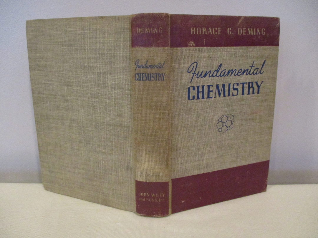 1940 Chemistry Textbook,fundamental Chemistry by Deming,college ...