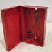 Small Red Metal Box,industrial Metal Box,salvage Metal Box,rustic Metal ...