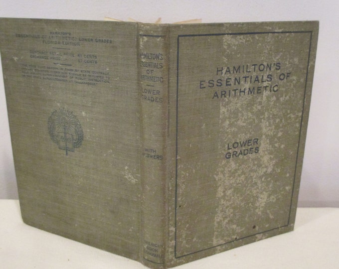 Antique 1920 Arithmetic Book,hamilton's Essentials of Arithmetic Lower ...
