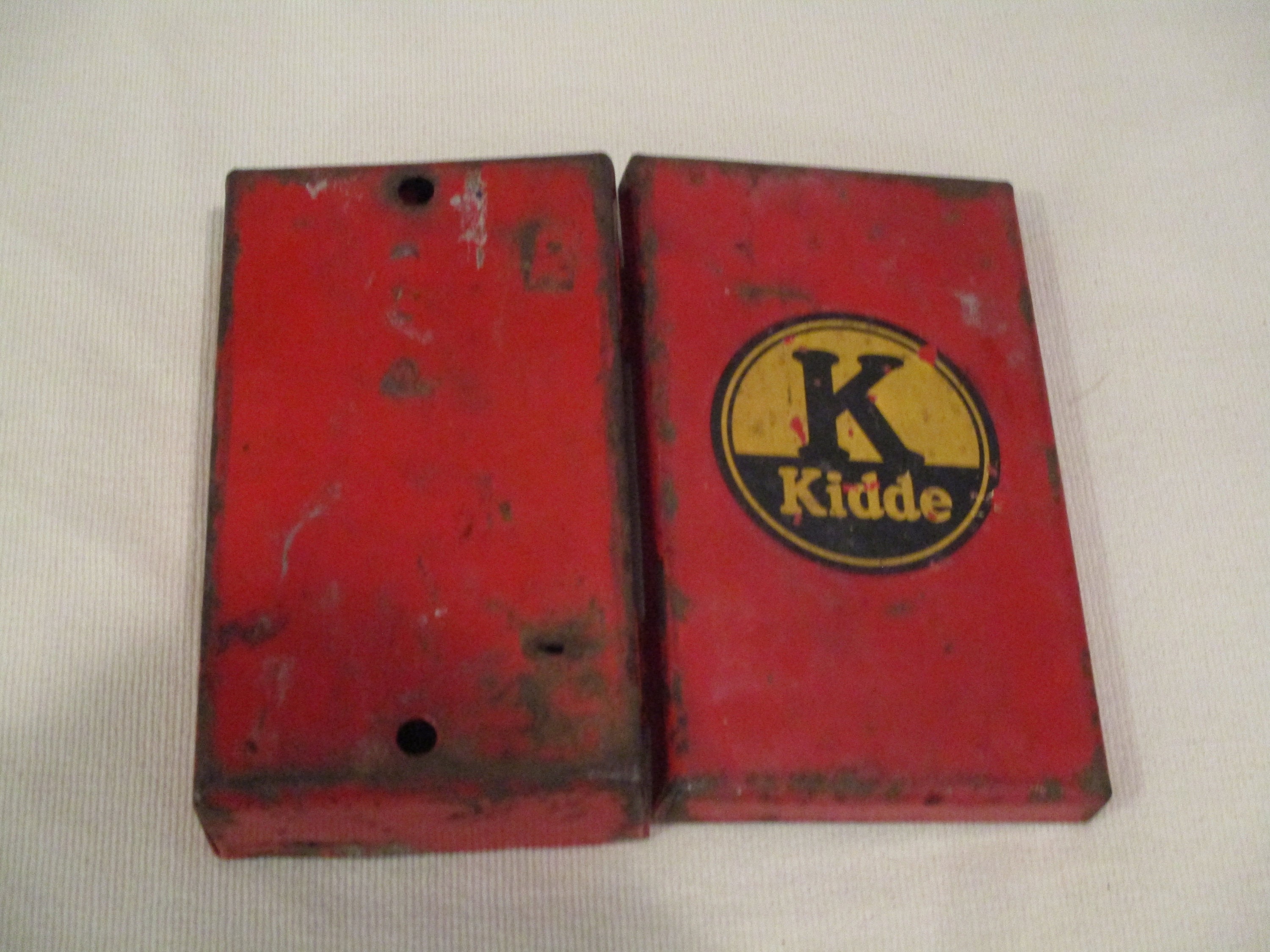 Small Red Metal Boxindustrial Metal Boxsalvage Metal - Etsy