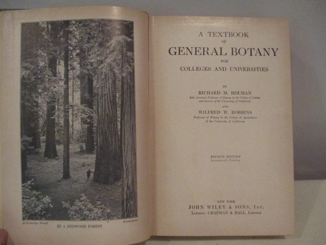 1948 Botany Textbook,a Textbook of General Botany for Colleges and ...