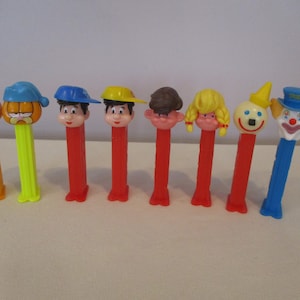 Lot of 8 Pez Dispensers,garfield Pez,clown Peter Pez,jack in the Box ...
