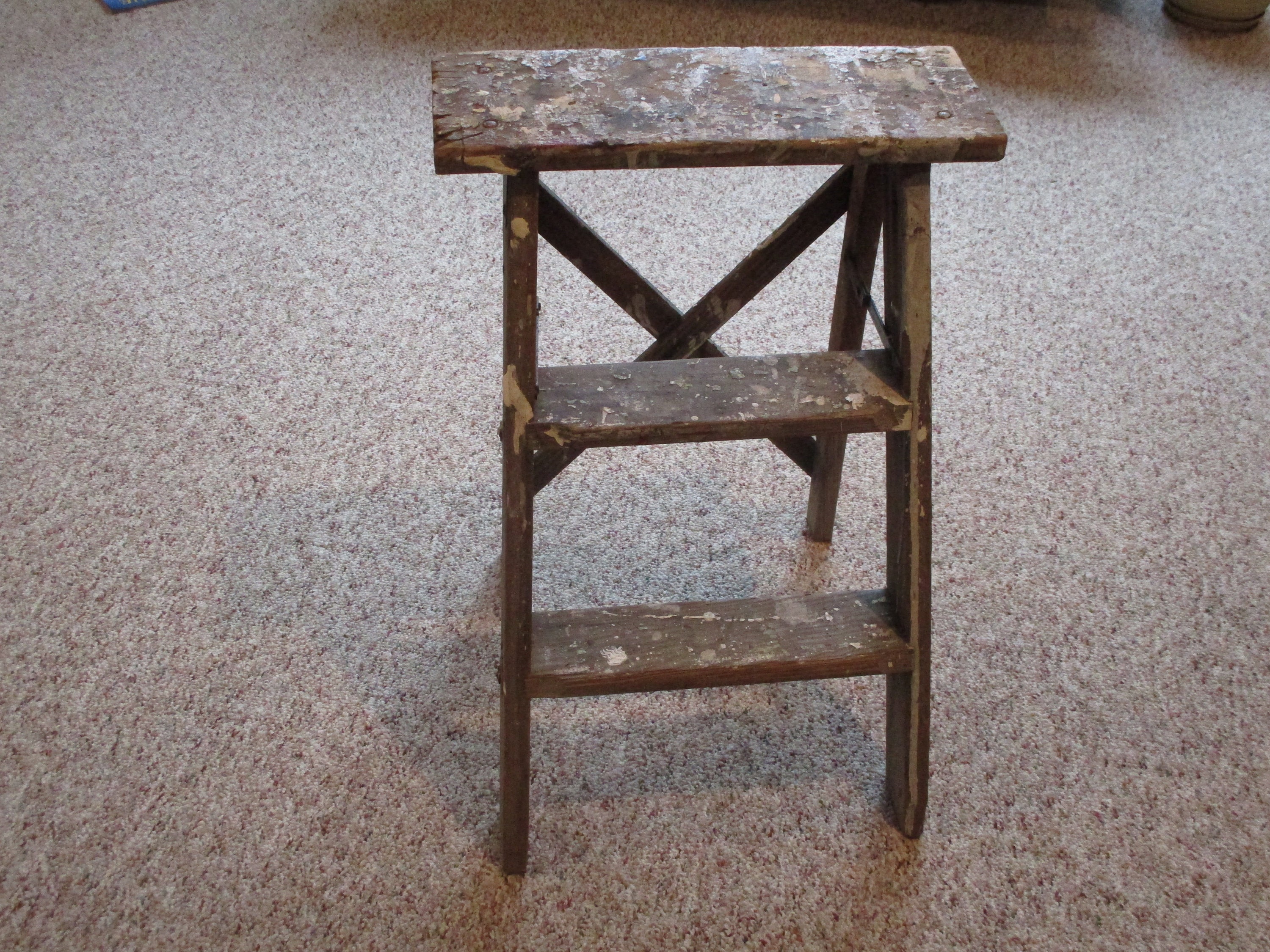 Wood Step Ladder,small Step Ladder,photo Prop,plant Stand,step Stool ...