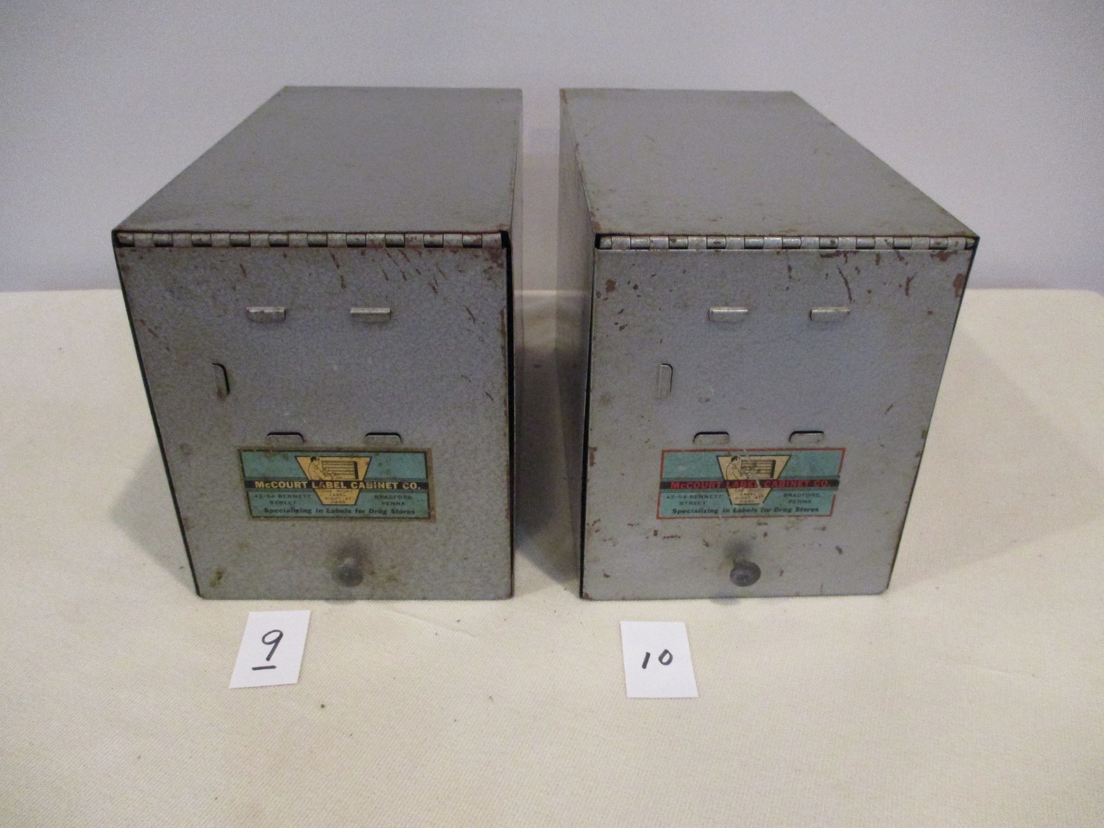 Metal Prescription File Boxgray Pharmacy File Boxapothecary - Etsy