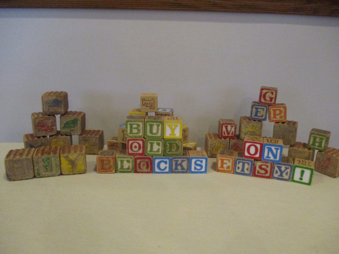 Alphabet Blocks,50 Wood Letter Blocks,nursery Decor,wood Blocks,craft ...