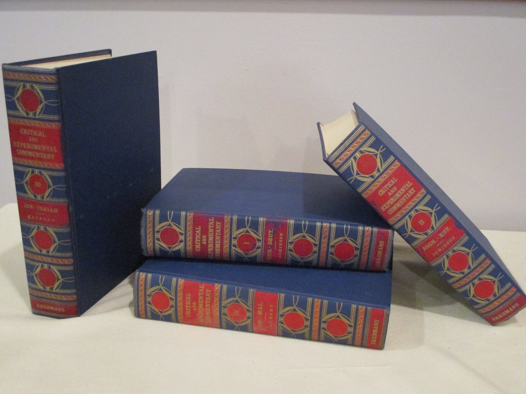 4 Volume Bible Commentary,set of Decorative Books,a Commentary Critical ...