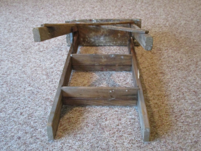 Wood Step Ladder,small Step Ladder,photo Prop,plant Stand,step Stool ...