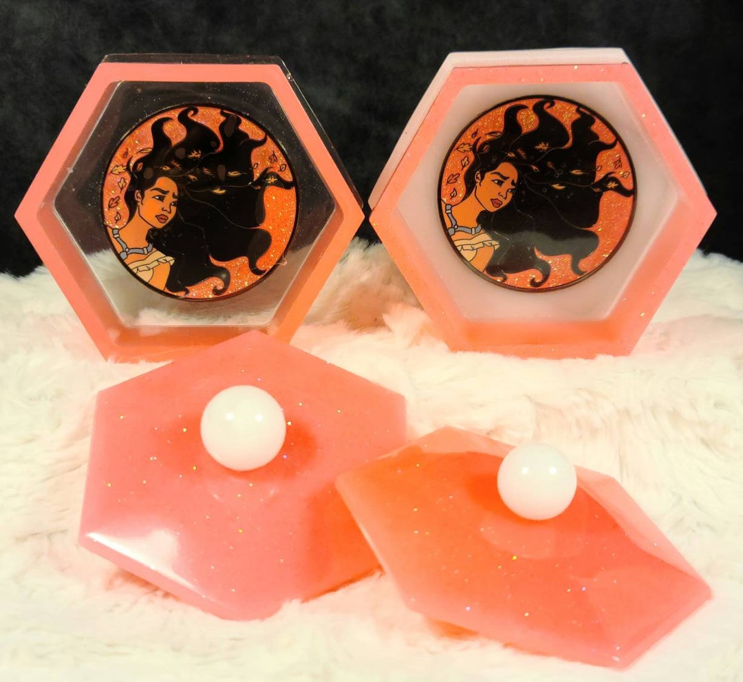 Pink Glimmer Resin Trinket Box - Etsy