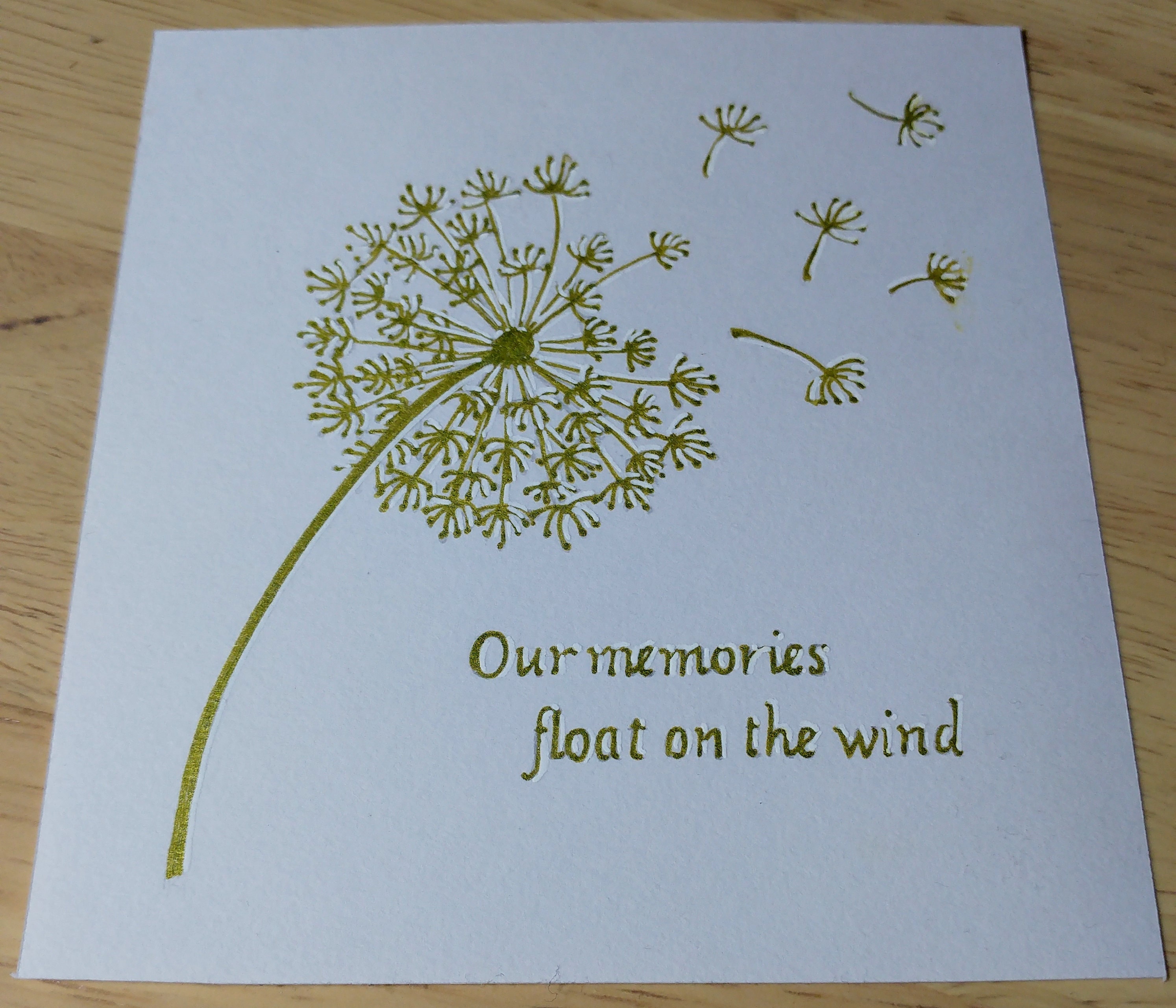 Memorial Dandelion Drawing, to Remember Family Who Have Died. Hand ...