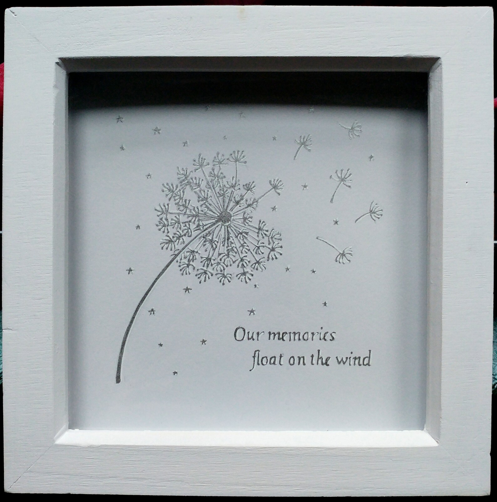 Memorial Dandelion Drawing, to Remember Family Who Have Died. Hand ...