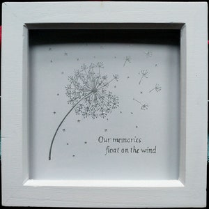 Memorial Dandelion Drawing, to Remember Family Who Have Died. Hand ...