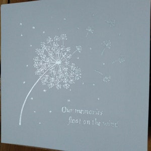 Memorial Dandelion Drawing, to Remember Family Who Have Died. Hand ...