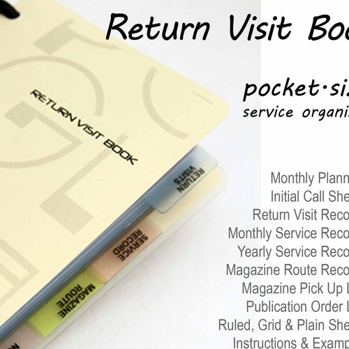 Refill Field Service Records for Peglala Return Visit Book - Etsy
