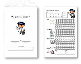 Jw Field Service Record | Etsy