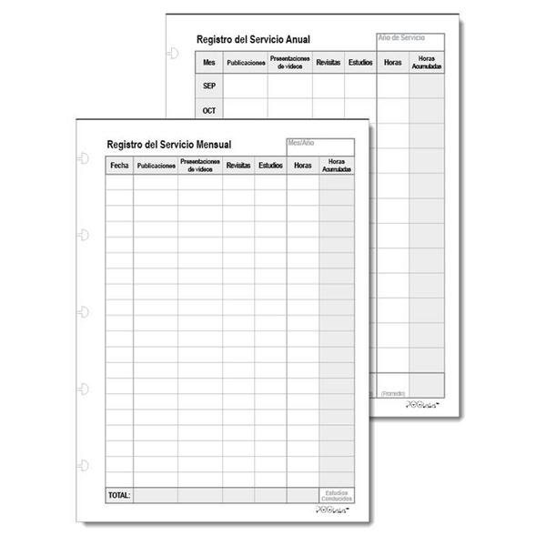 Refill Field Service Records for Peglala Return Visit Book - Etsy