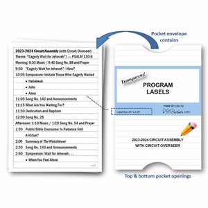 JW Convention and Circuit Assembly Program Labels Sticker - Save Time ...