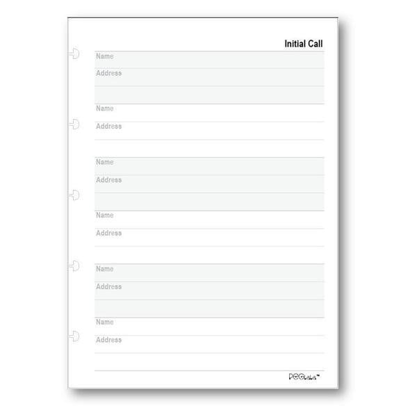 Refill - Initial Call (for Peglala Return Visit Book) - Etsy