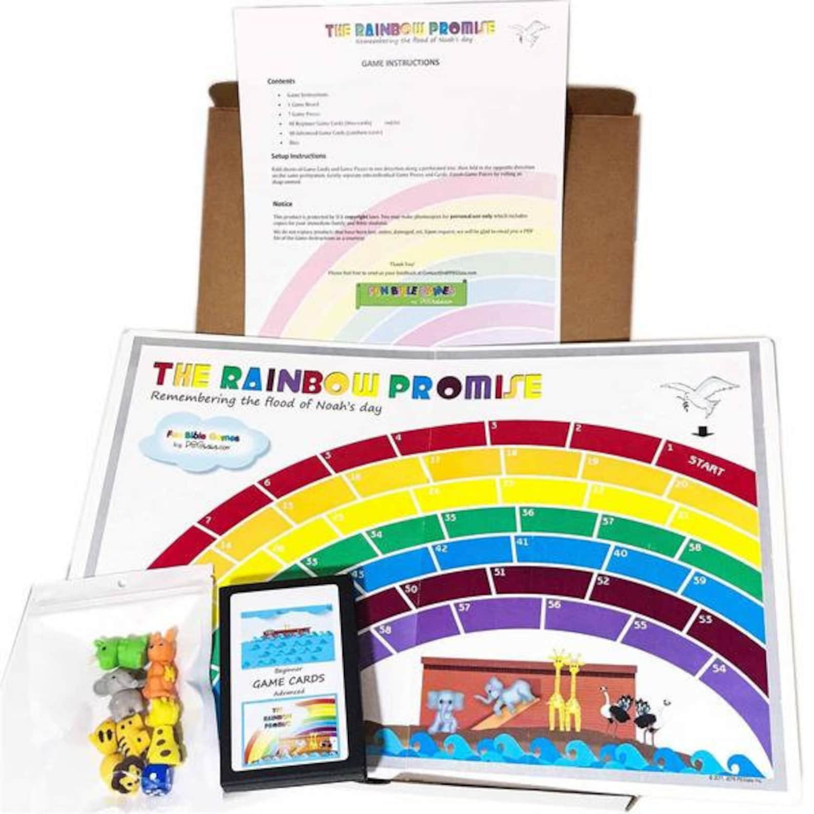 The Rainbow Promise Board Game - Learn About the Great Flood of Noah's ...