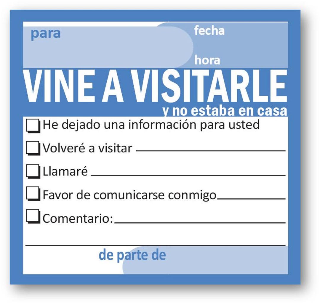 Spanish I Came by to Visit Sorry I Missed You Sticky Notes Adhesive ...