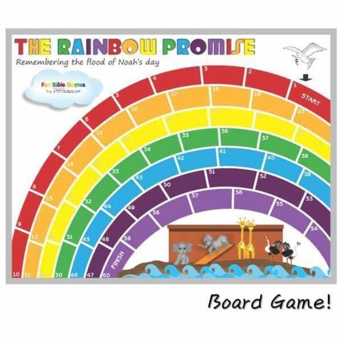 Printable: the Rainbow Promise Board Game Learn About the | Etsy
