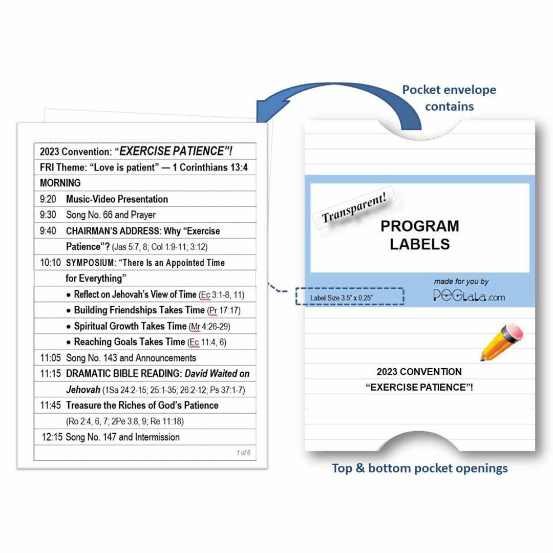 JW Convention and Circuit Assembly Program Labels Sticker Save Time ...