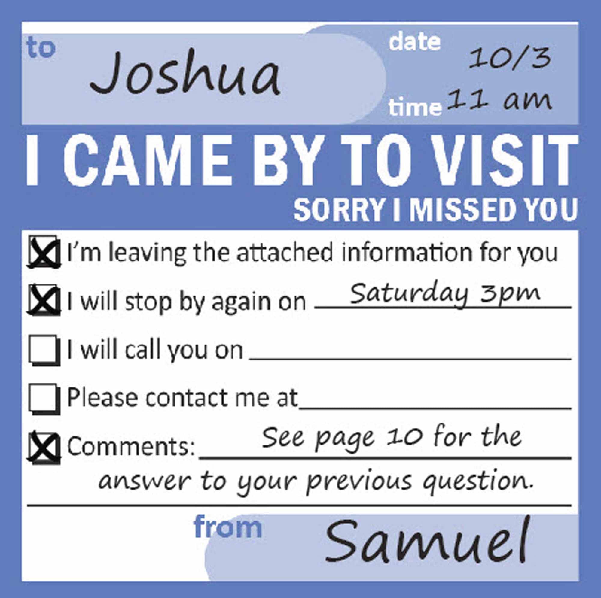 I Came by to Visit Sorry I Missed You Sticky Notes Adhesive - Etsy