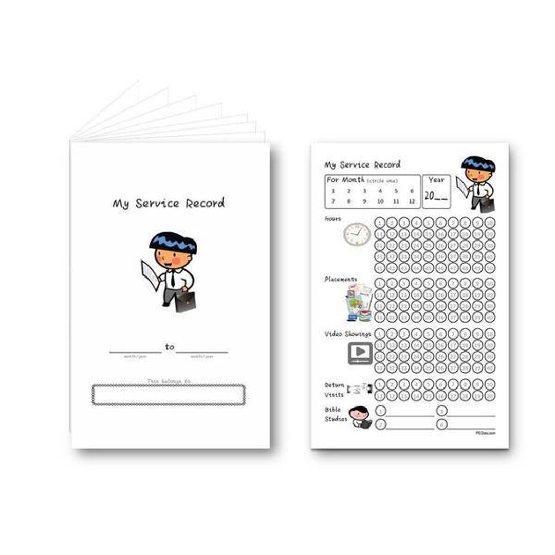 JW Service Record Booklet for Boys - Help Young Ones Record Their Field ...