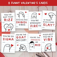 Kids Slang Valentine's Day Cards, Printable Funny Valentines Card ...