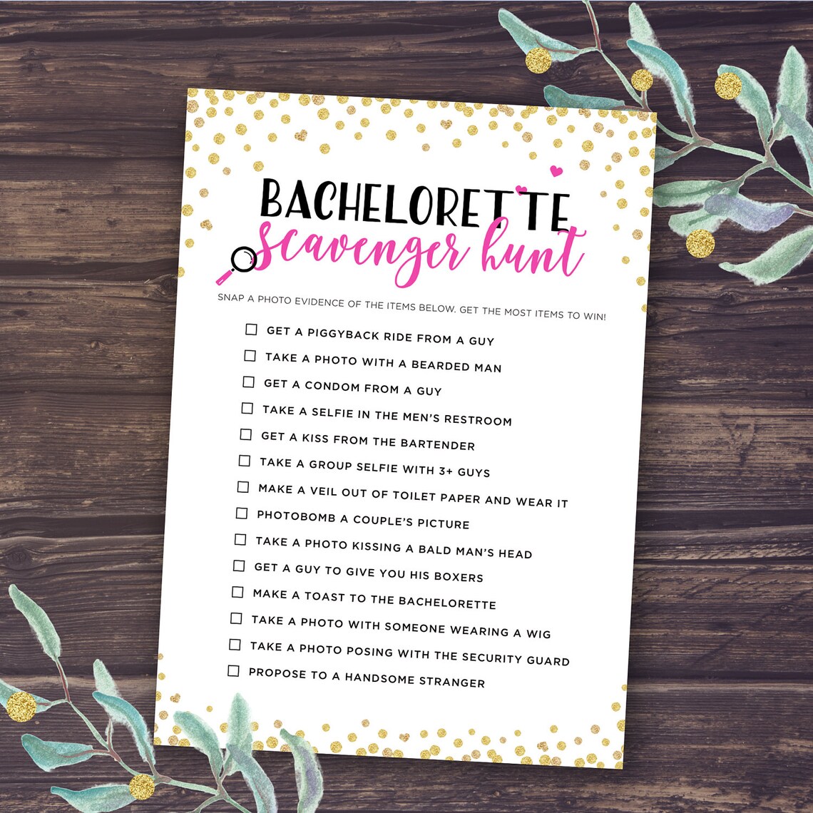 Bachelorette Scavenger Hunt Printable Bachelorette Party - Etsy