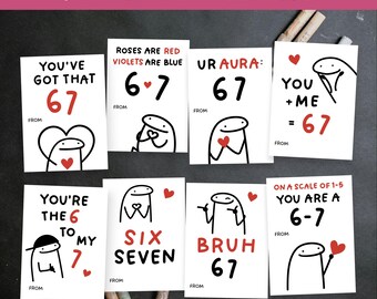 Gen Alpha 67 Slang Valentine's Day Cards Printable, Funny Teen ...