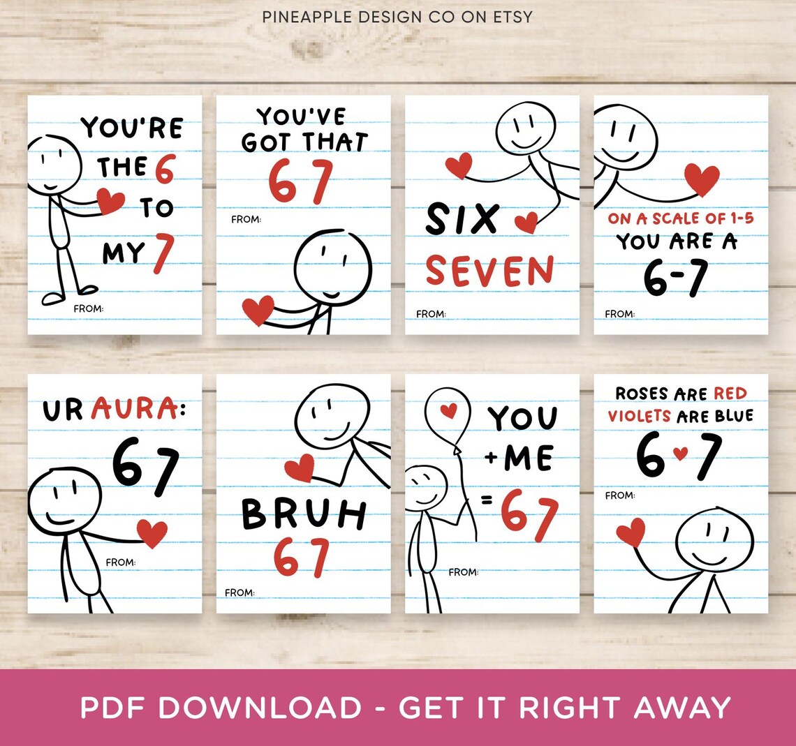 67 Slang Valentine Cards for Kids | Funny Classroom Valentines | Six ...