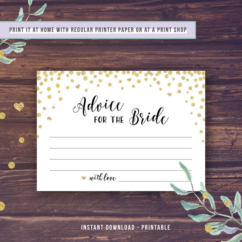 Advice for the Bride and Groom Bridal Shower Advice Cards - Etsy Advice for the Bride and Groom Bridal Shower Advice Cards - Etsy