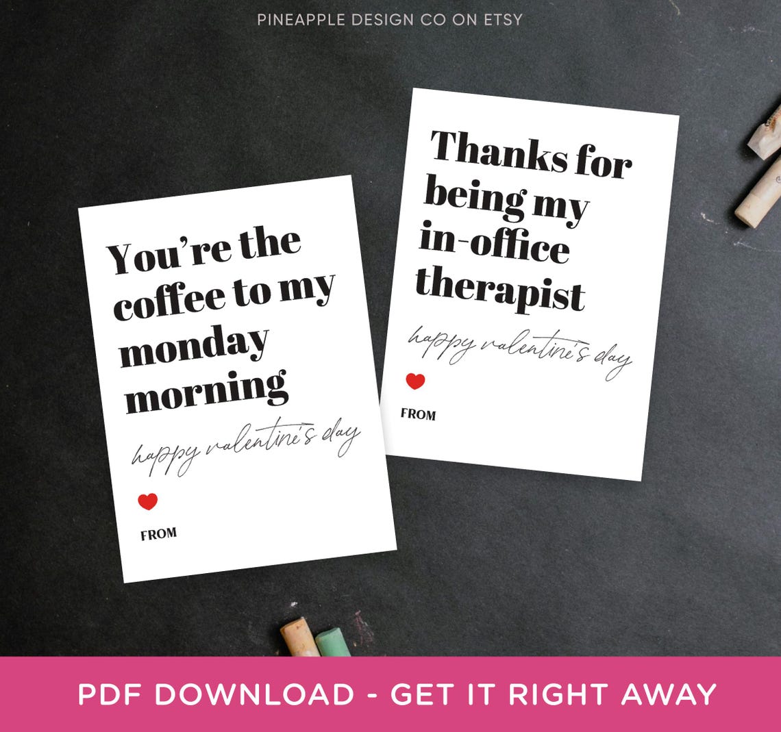 Funny Coworker Valentines Cards, Workplace Valentine Cards, for Boss ...