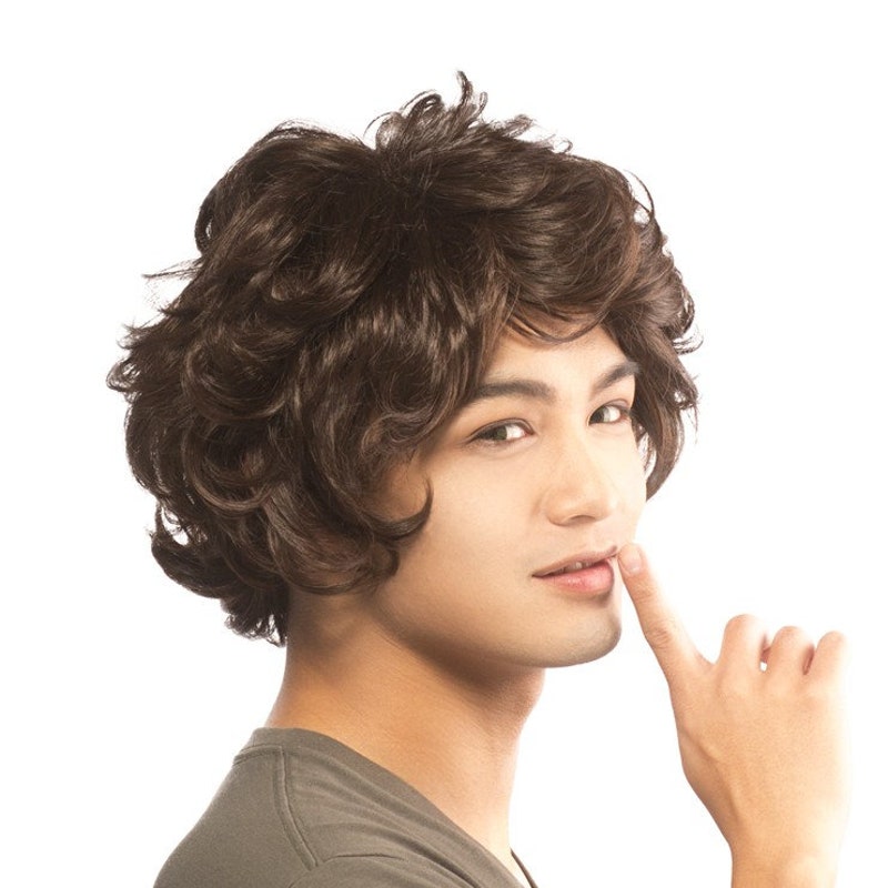 Curly Short Wig Brown - Etsy