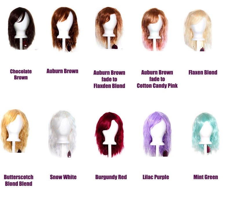 Crimped 14 Shoulder Length Choppy Cosplay Wig W/ Short - Etsy