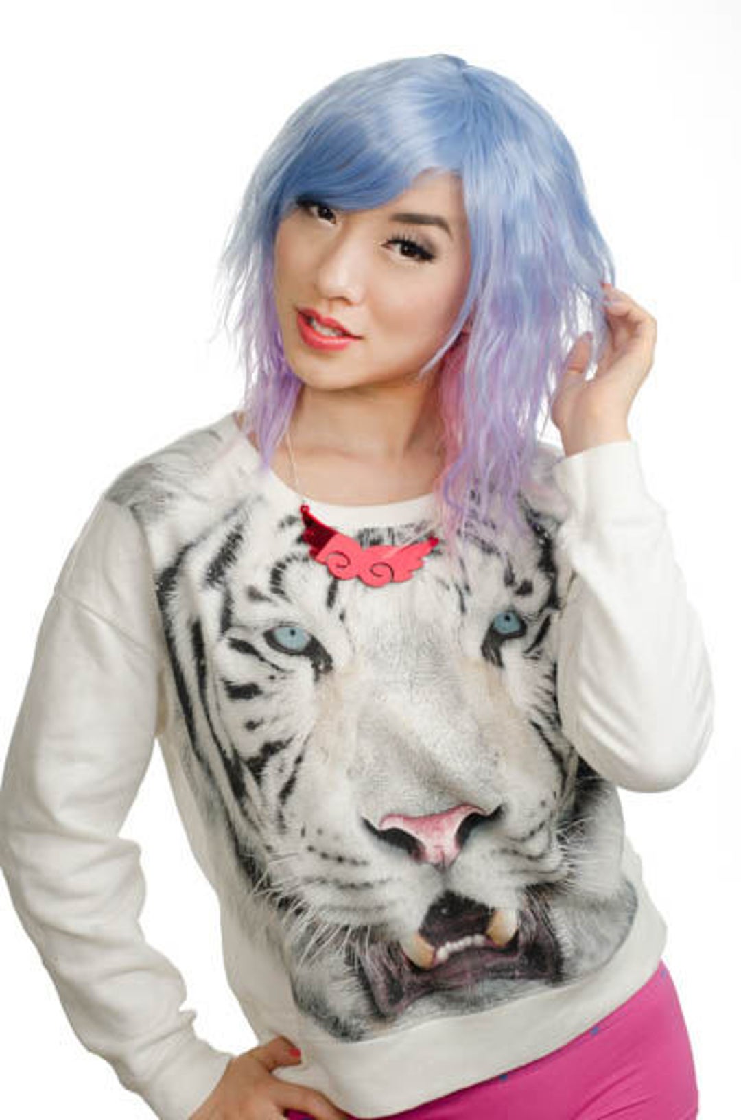 Crimped 14" Shoulder Length Choppy Cosplay Wig W/ Short Bangs - Etsy