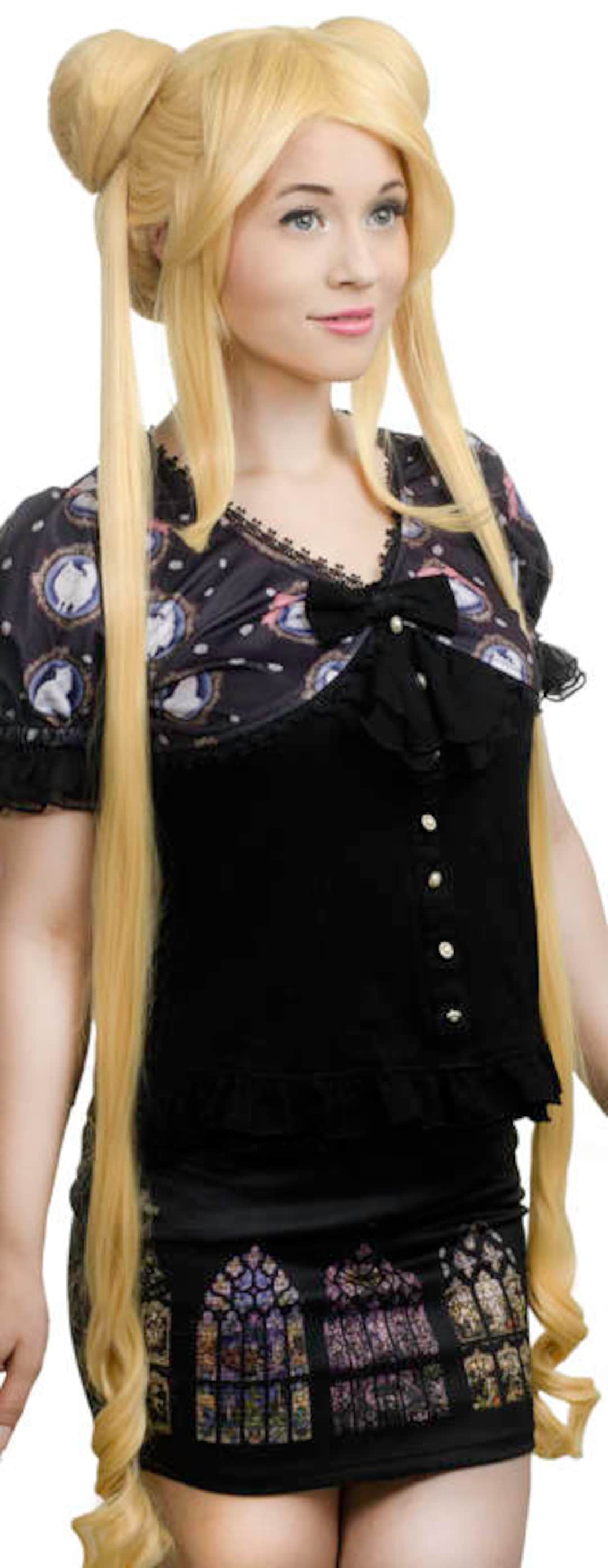 Character Wig Pig Tails With Buns and Long Bangs Serenity Serena ...