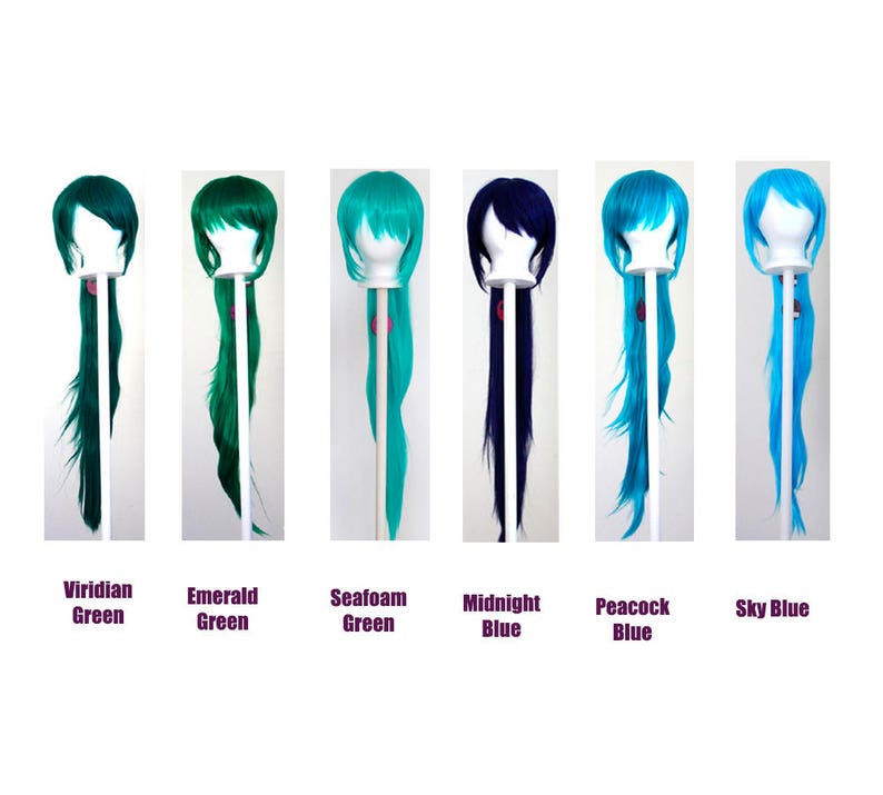 Long 40" Wavy Pony Tail + 11'' Bob Cut Base Cosplay Wig Set - Yoko - Etsy