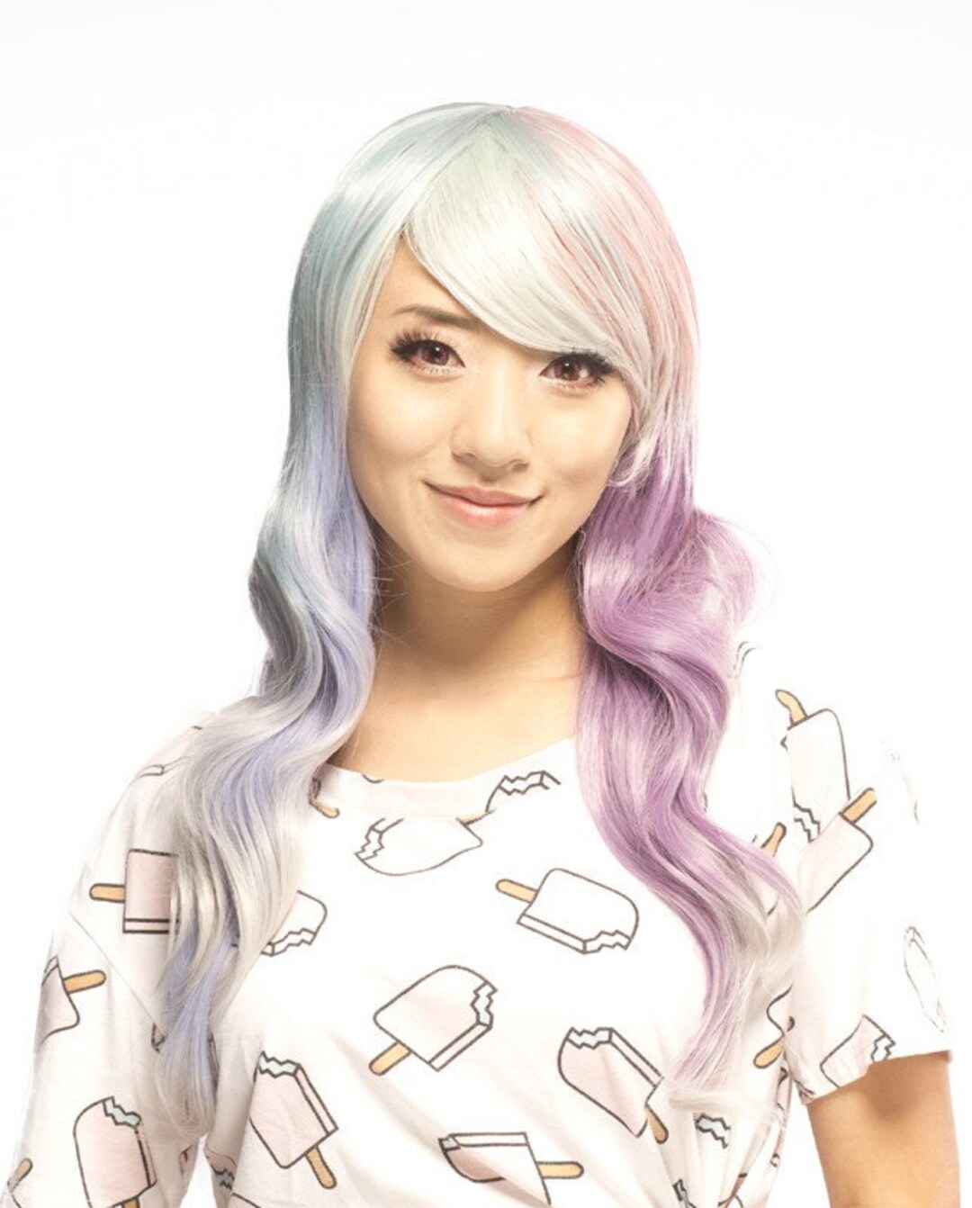 Cute Layered and Wavy Cut Wig With Long Bangs - Yui - Etsy
