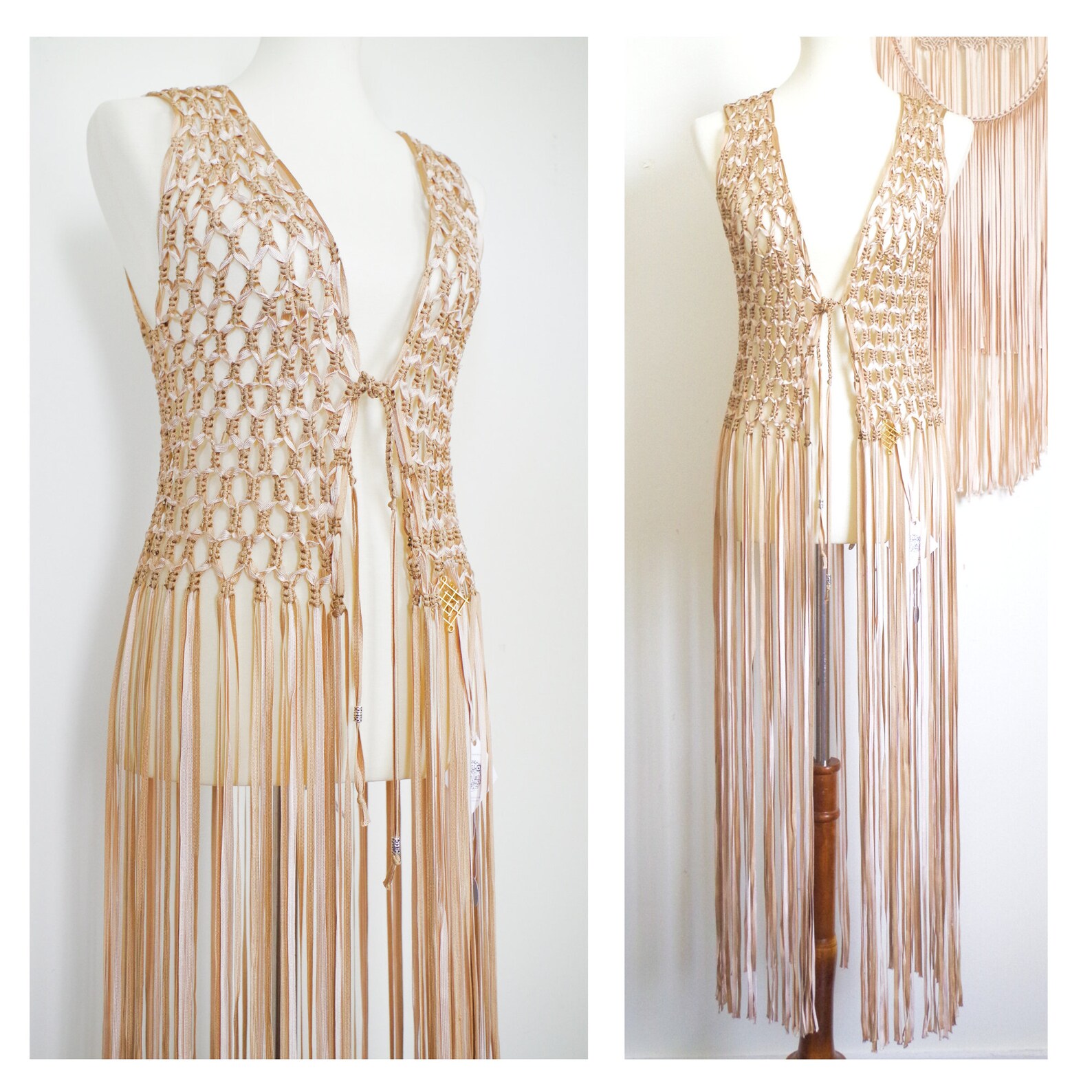 Macrame Dress or Vest Beach Cover up Festival Clothing | Etsy