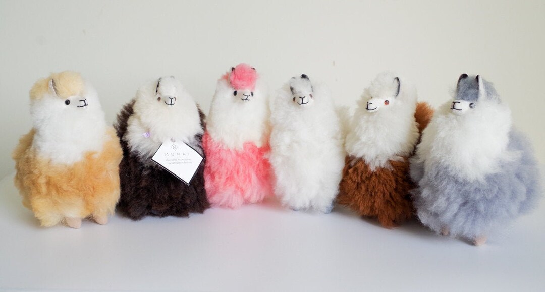 Alpaca Wool Llama Plushie | Extremely Soft Wool Plushies, Rainbow Llama ...
