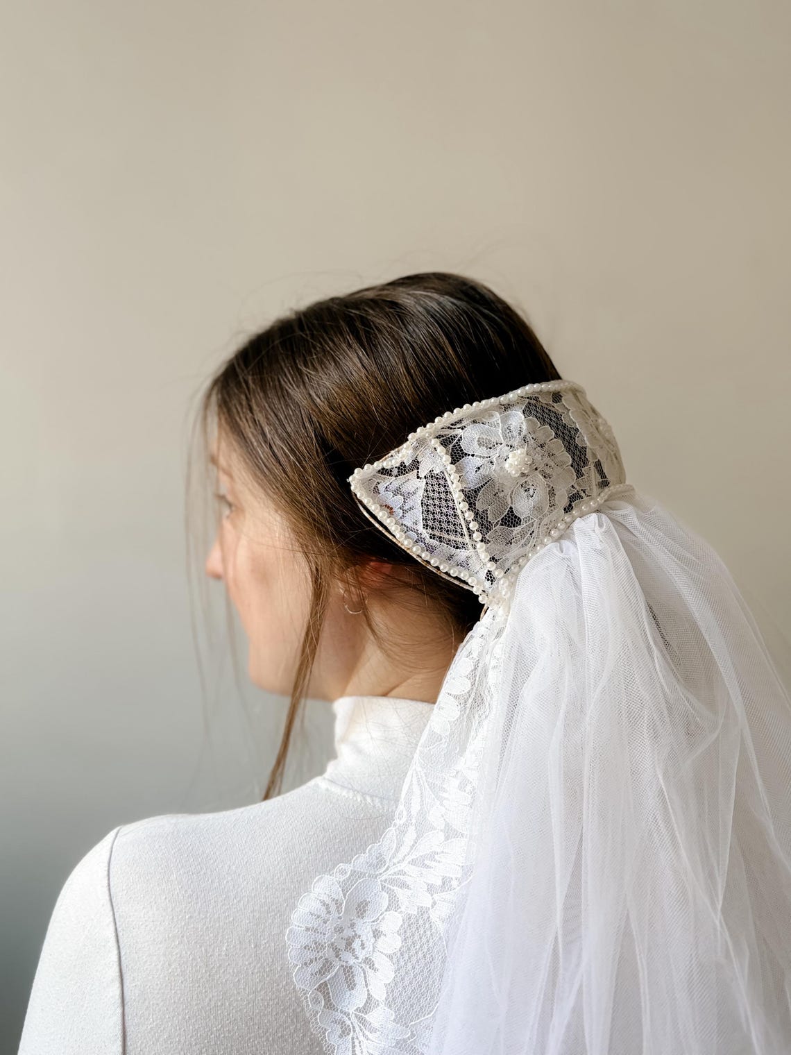 Vintage 60s Bridal Veil & Headpiece - Etsy