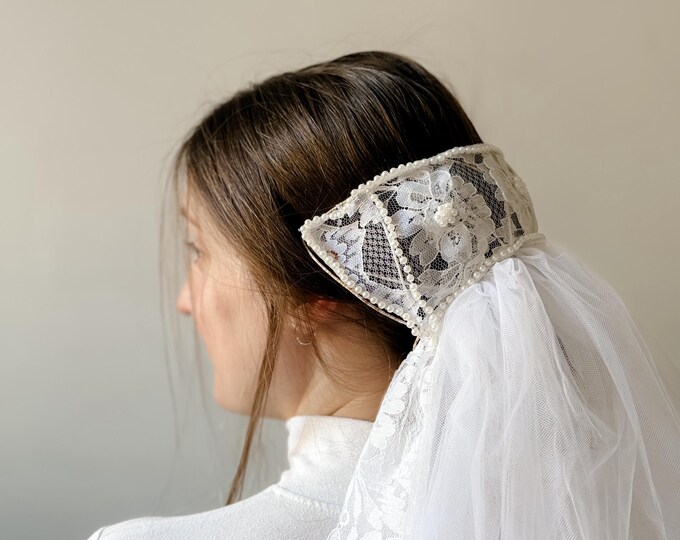 Vintage 60’s Bridal Veil & Headpiece - Etsy
