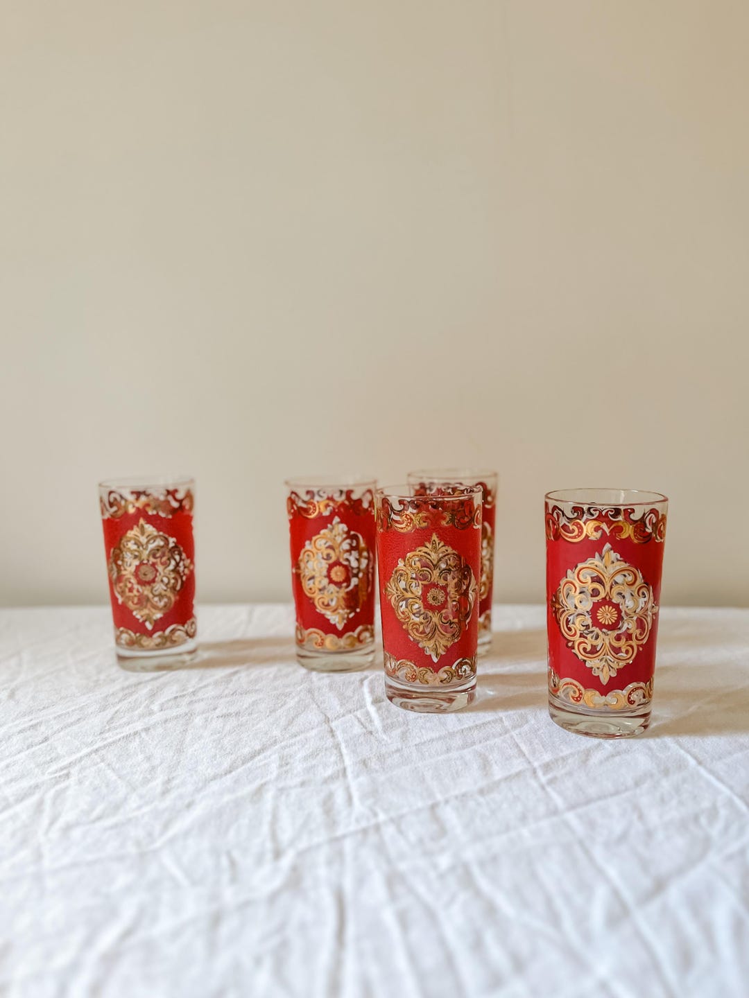 Vintage Starlyte MCM Collin’s Glasses Set - Etsy