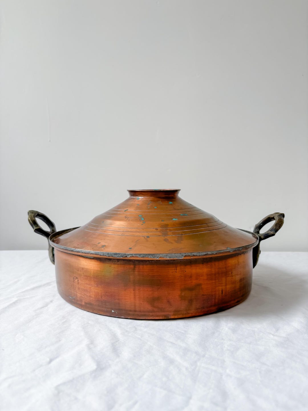 Vintage Copper Bakiri Pan With Lid - Etsy