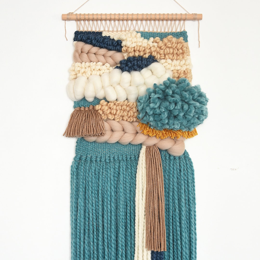 Colorful Warm Tone Woven Wall Hanging, Maximalist Boho Home Decor 3d ...