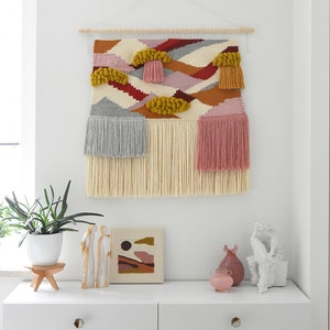 Extra Large, Minimalistic Yarn Wall Hanging, Modern Textile Art ...
