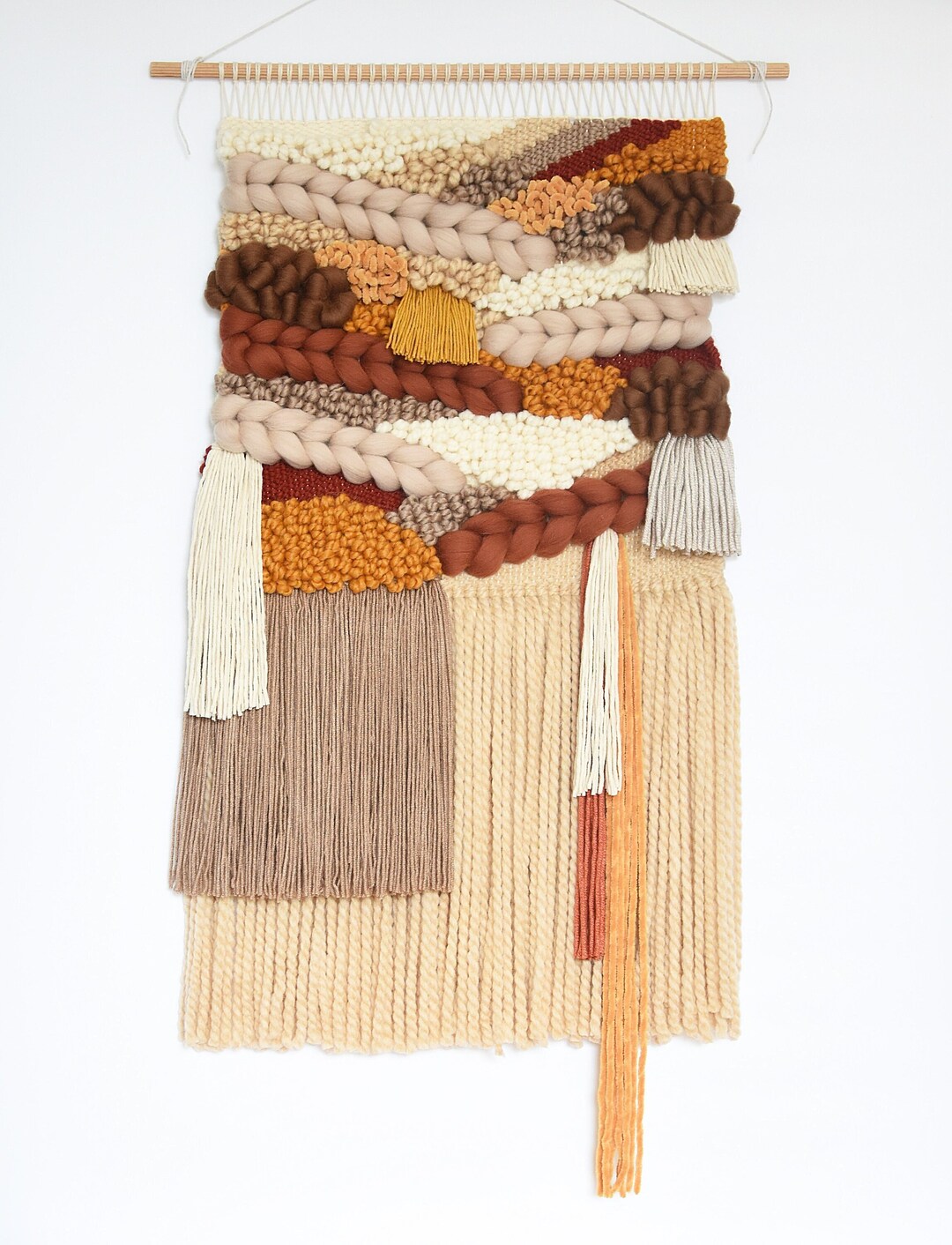 LARGE, Woven Wall Hanging, Boho Home Decor in Naturals Colors, Bohemian ...