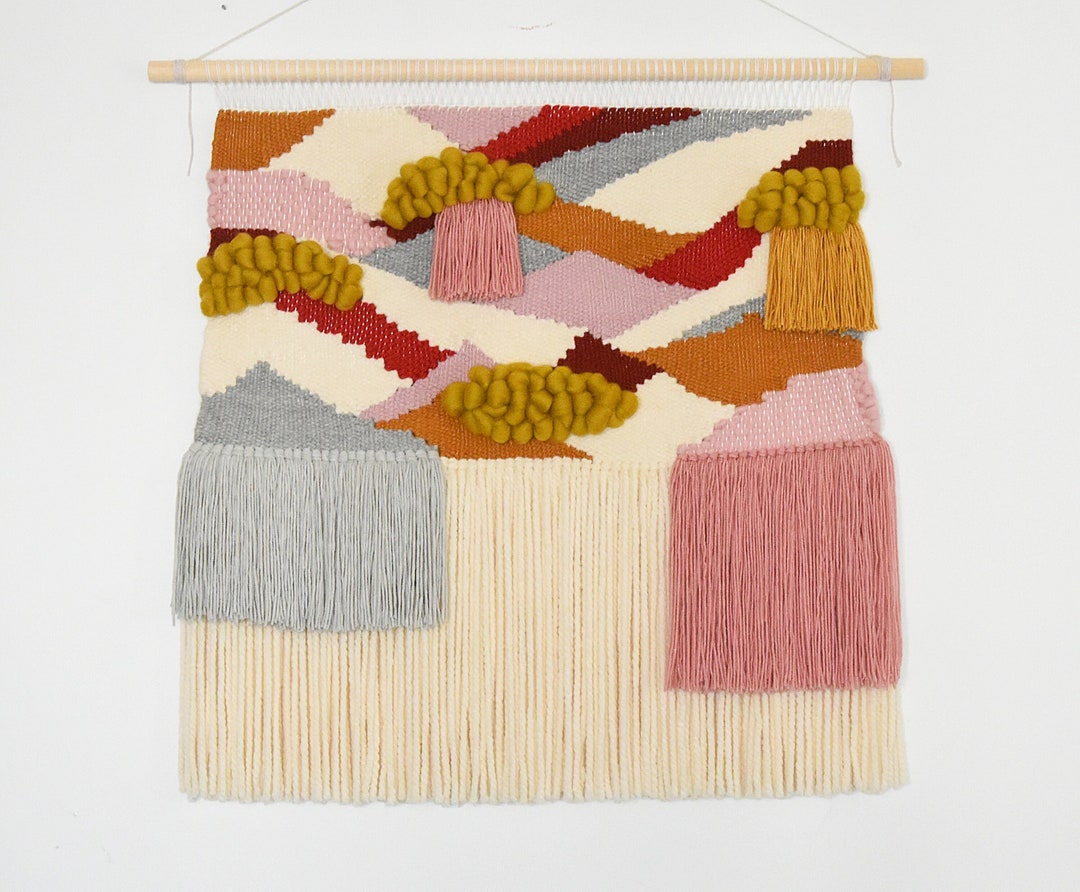Extra Large, Minimalistic Yarn Wall Hanging, Modern Textile Art ...