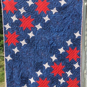 Handmade Patriotic Quilt Throw - Etsy